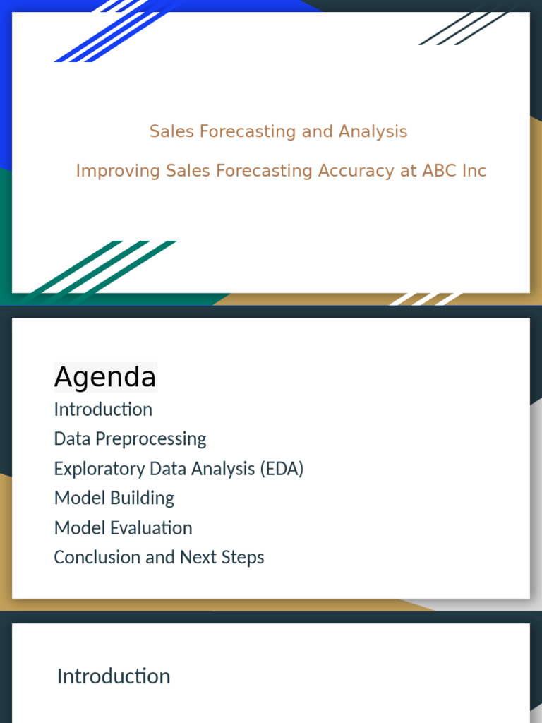 Optimizing Sales Forecasting - A Comprehensive Analysis | PDF | Forecasting | Regression Analysis