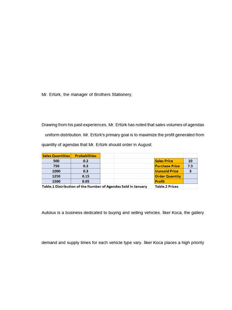 PROBLEMS | PDF | Filling Station | Demand