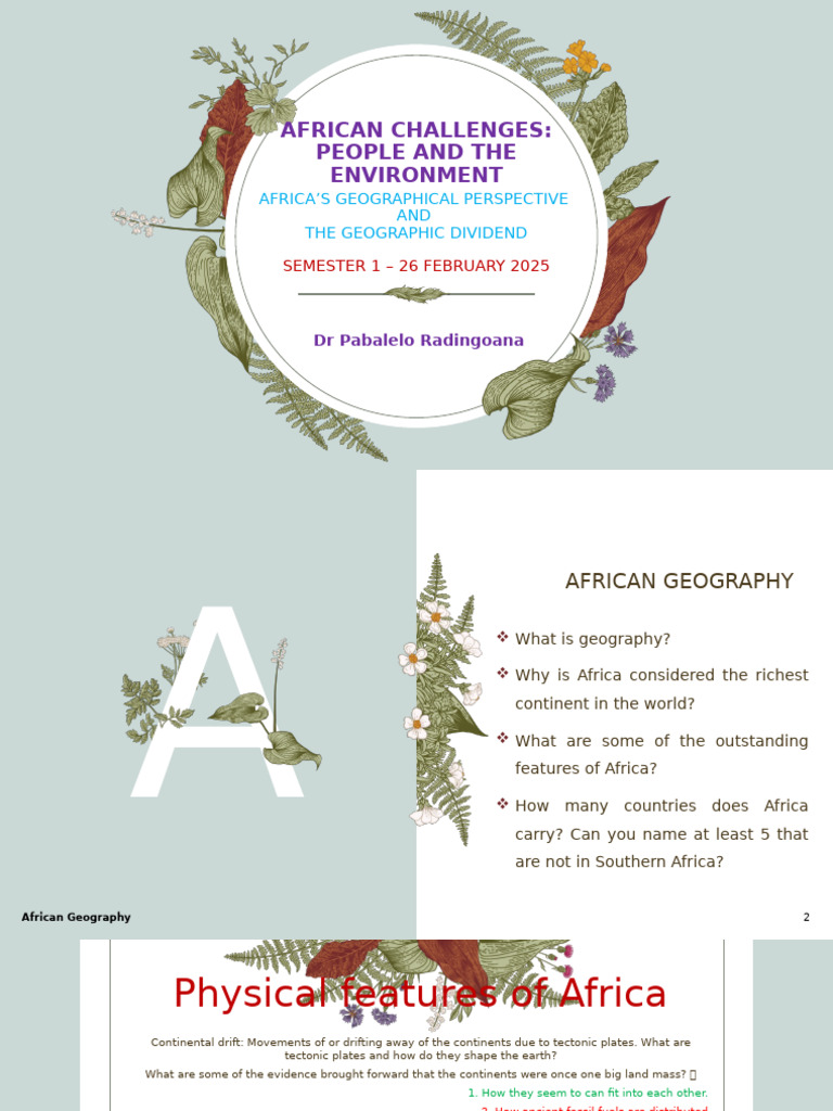 Lesson 2 GGH2601 26 February 2025 | PDF | Africa | Democratic Republic ...