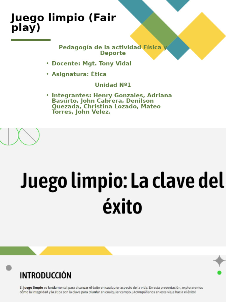 Juego Limpio en Ética Deportiva | PDF