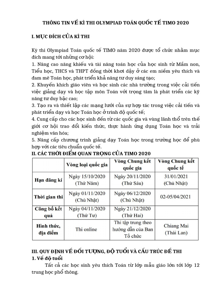 Toan Quoc Te TIMO | PDF