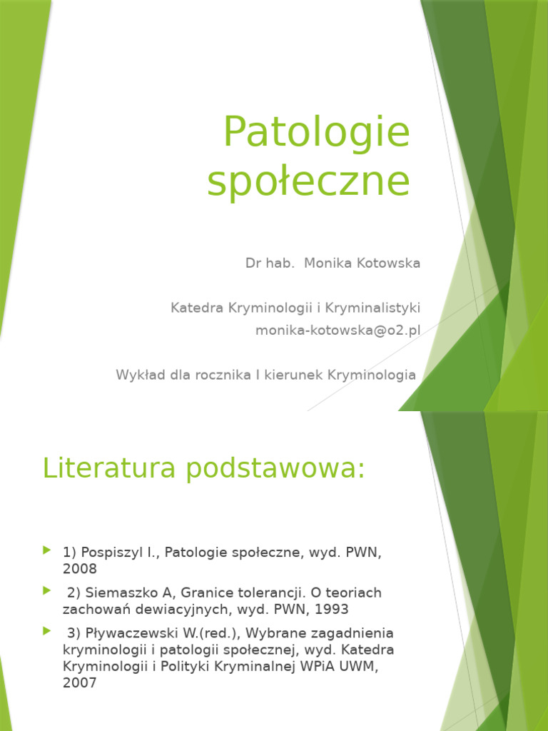 Patologie Społeczne | PDF