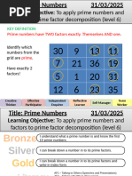 Prime Numbers 100 Square | PDF