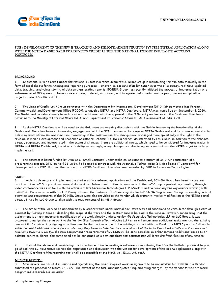 6. NETRA Note Approved by DMD 25062022 | PDF