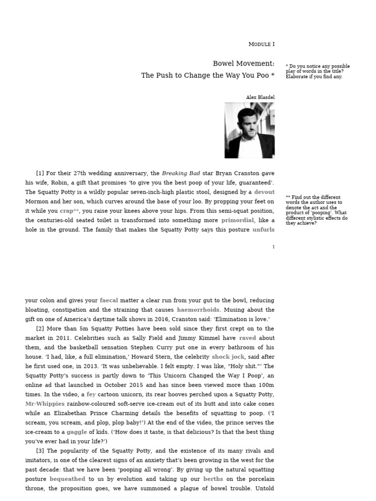 English II - Module 1 - Bowl Movement | PDF | Rectum