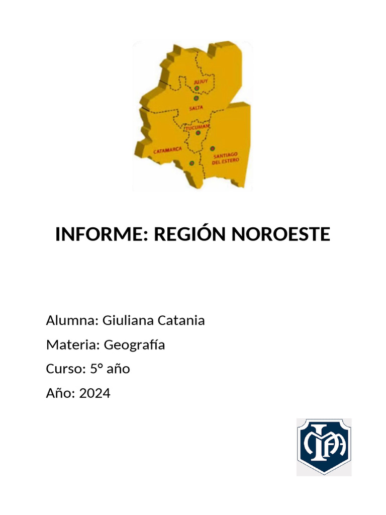 Informe Region NOA | PDF | Entorno natural | Ciencias de la Tierra