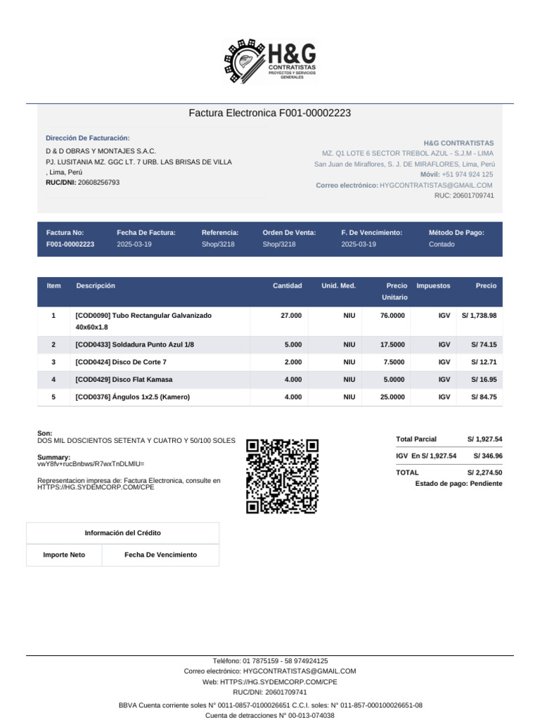Factura - Shop - 3218 | PDF