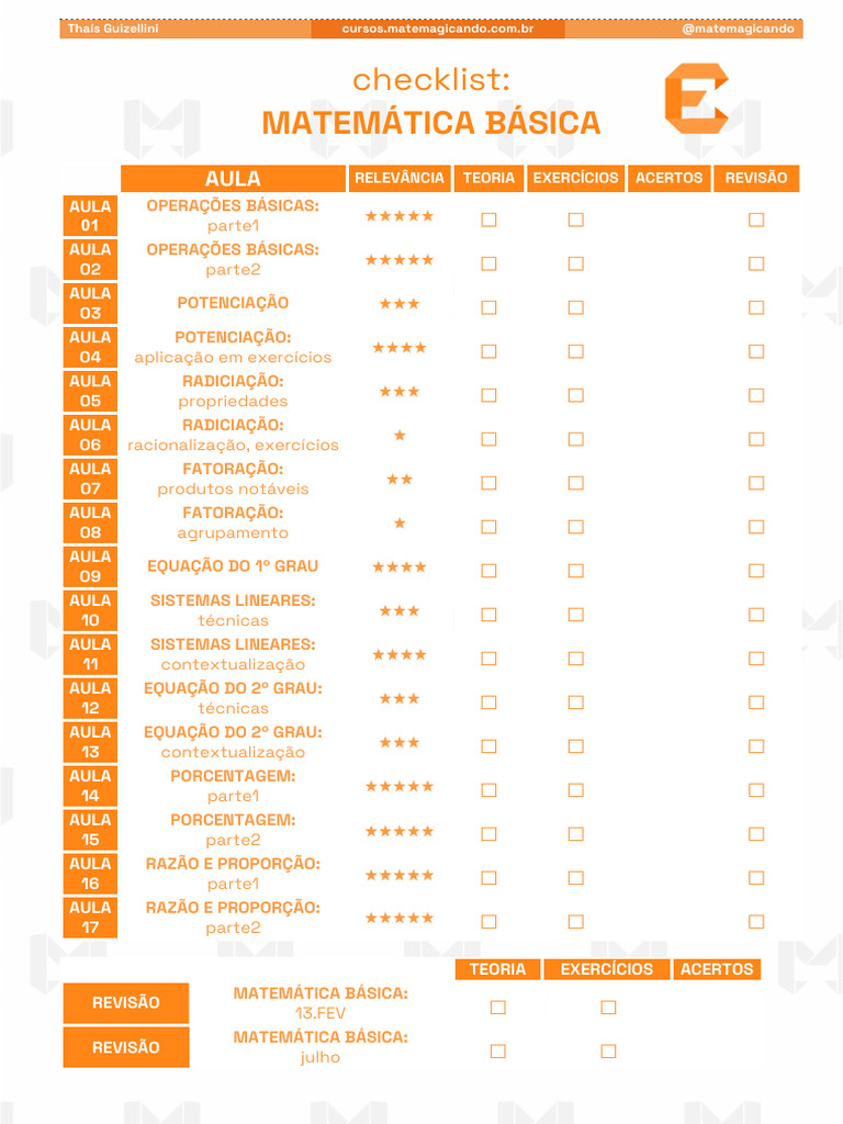 EXTENSIVO 2025 - EnEM - Checklist Do Cronograma | PDF | Trigonometria | Triângulo