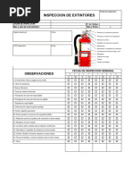 Formato Inspección de Extintores | PDF