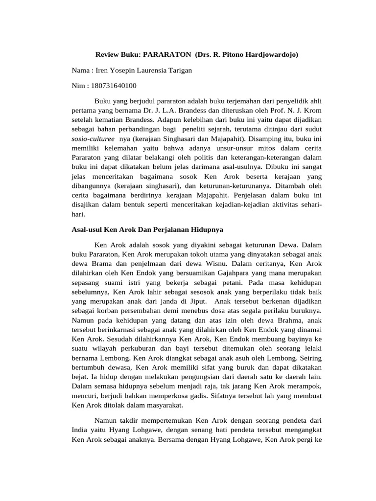 Review Buku Pararaton Dan Kulkus Dewa Raja (III) | PDF