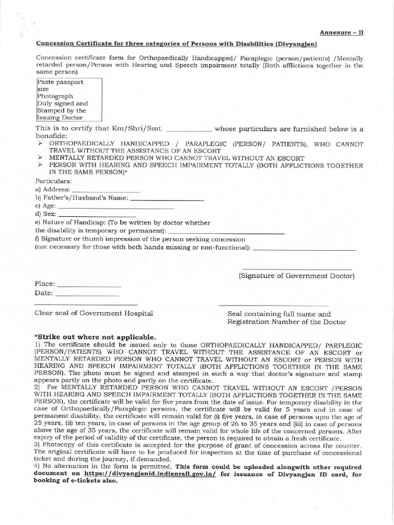 Concession Form | PDF