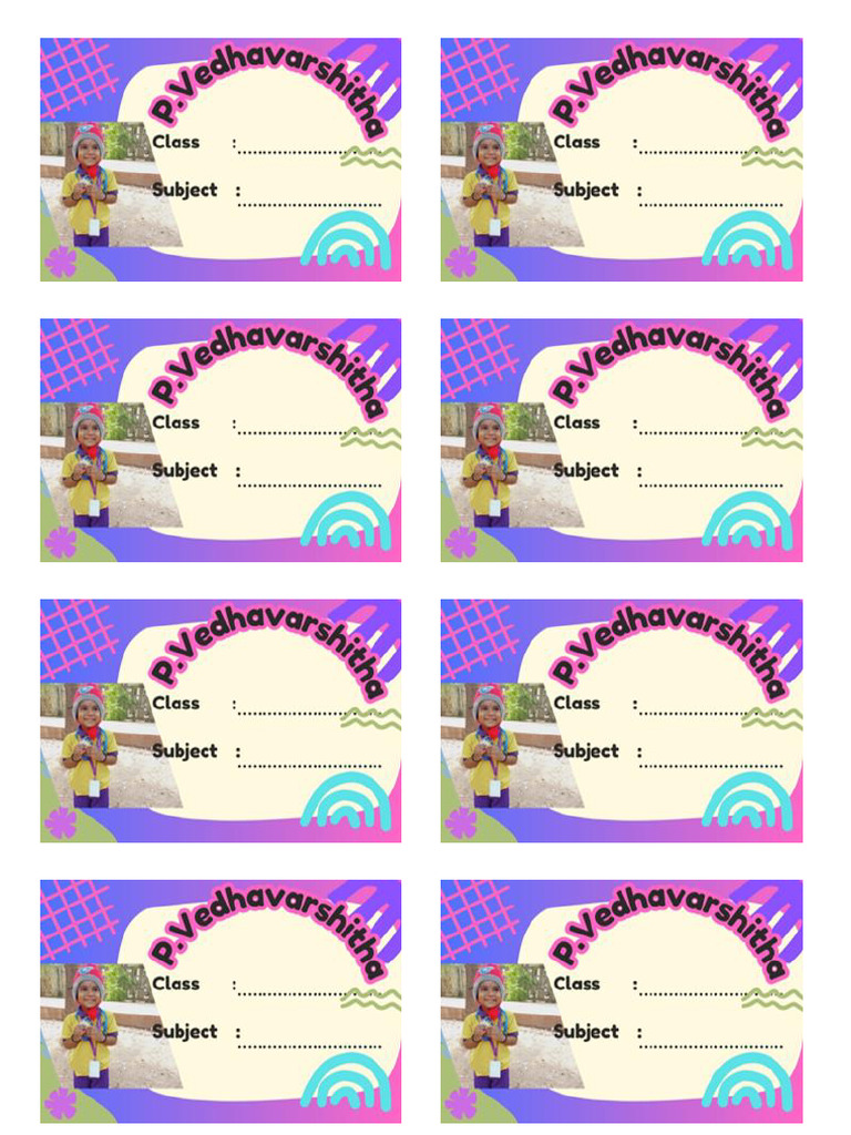 Book Labels 3.5x2.5 A4 | PDF