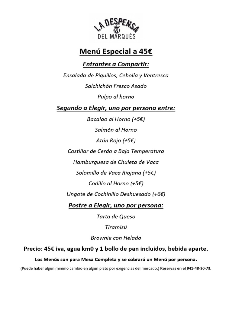 Menú 45 | PDF