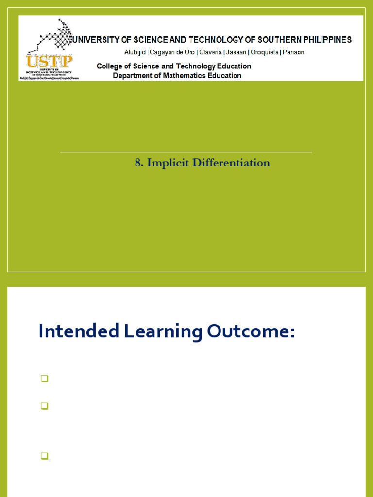 Implicit Differentiation | PDF | Derivative | Tangent
