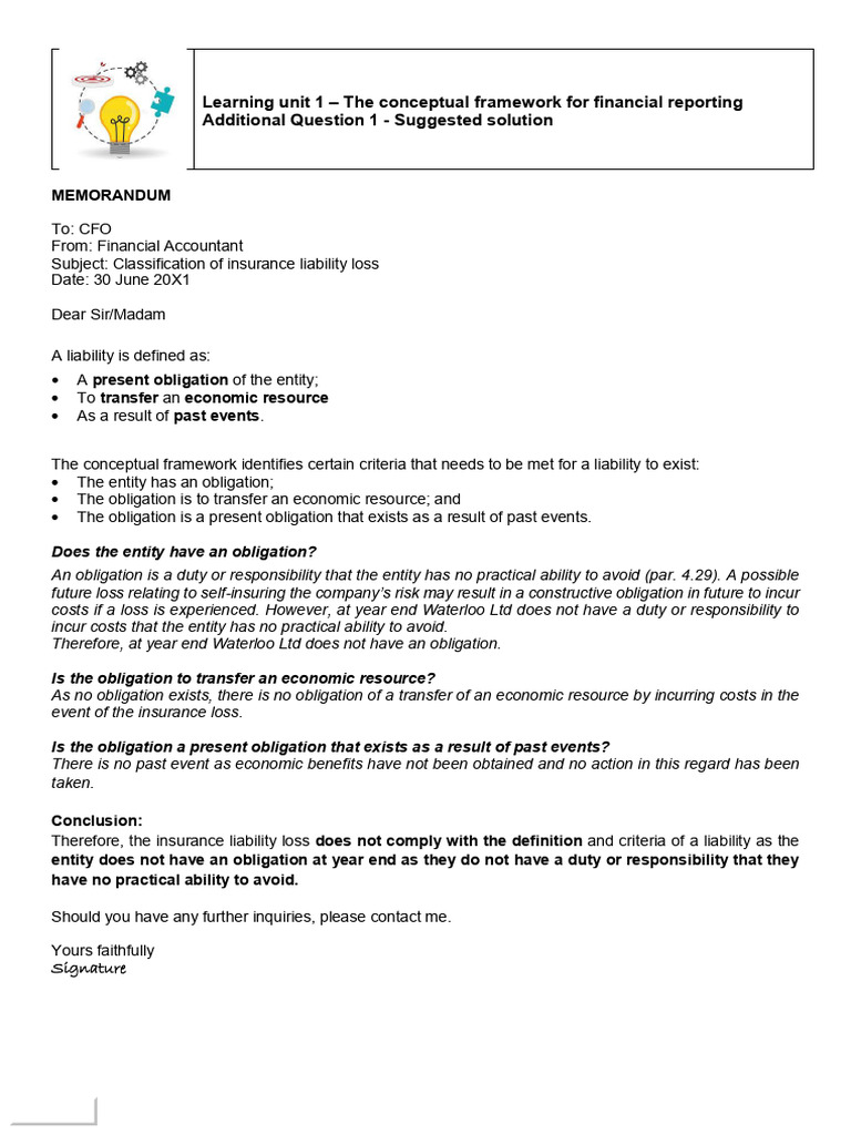 Suggested Solutions - Self Assessment Activities - Learning Unit 1 ...