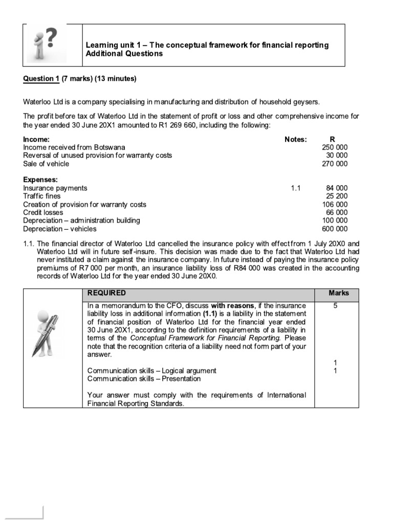 The Conceptual Framework - Self Assessment Questions | PDF