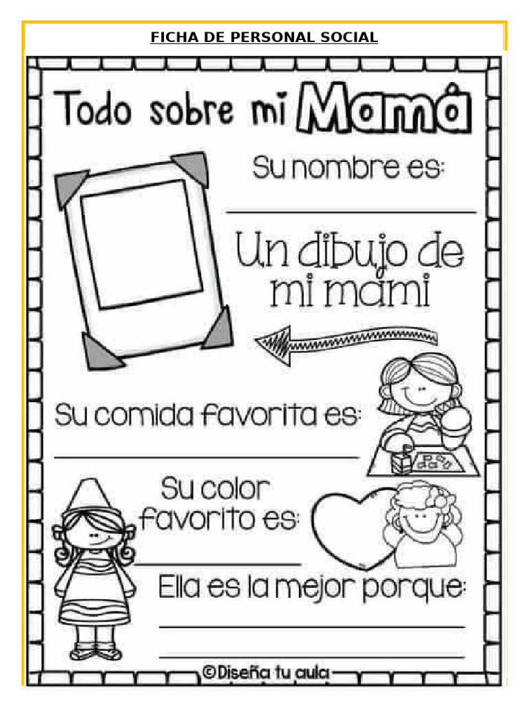 Actividad: Todo sobre mi mamá | PDF