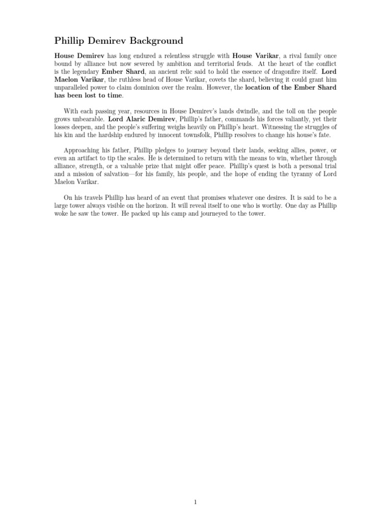 Phillip Demirev Background | PDF