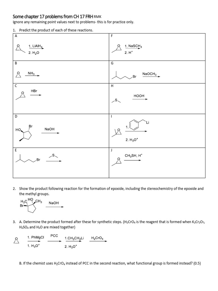 Some chapter 17 practice | PDF