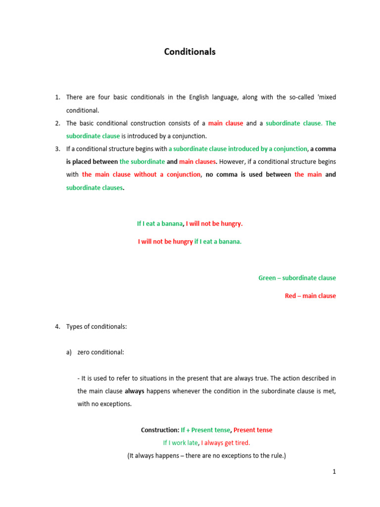 Conditionals - Theory - Eng. - Revamp | PDF | Languages | Foreign ...