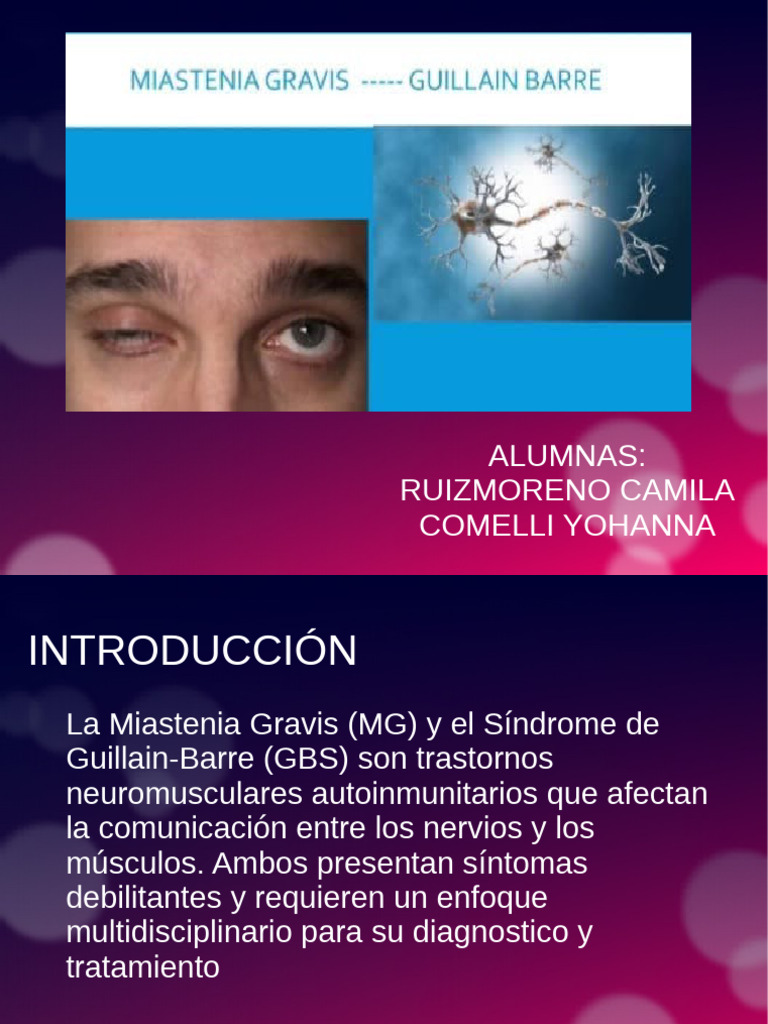 Miastenia Gravis Guillan Barre | PDF | Medicina CLINICA | Enfermedades ...
