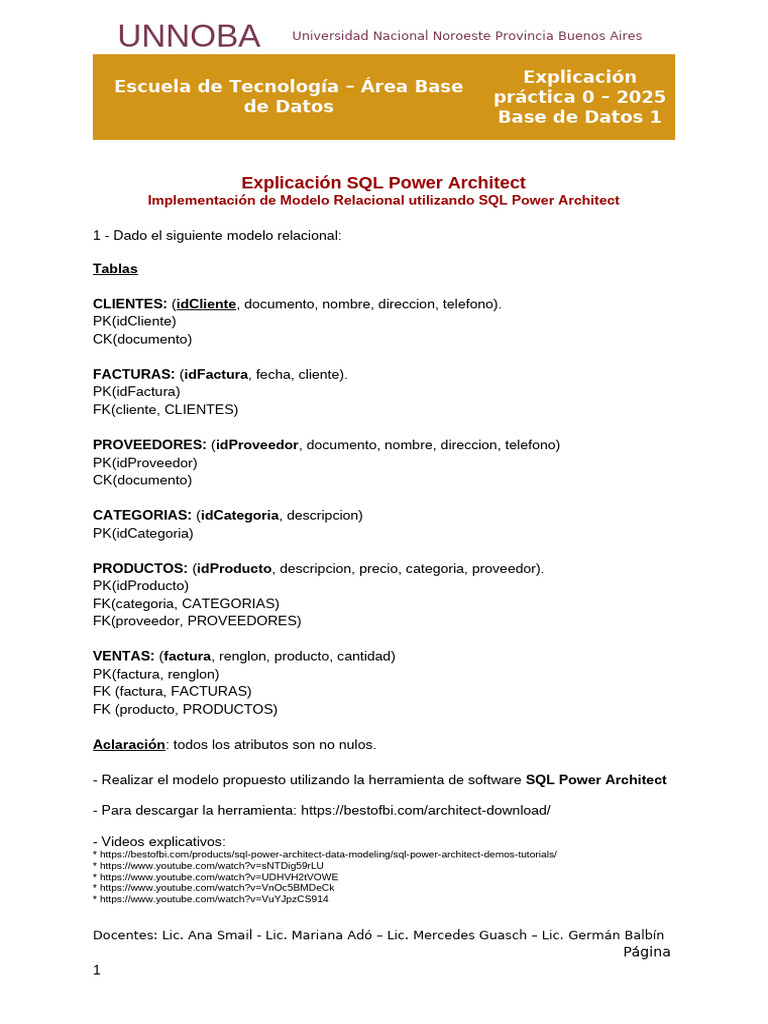 Implementación SQL en Power Architect | PDF | Datos de computadora | Datos