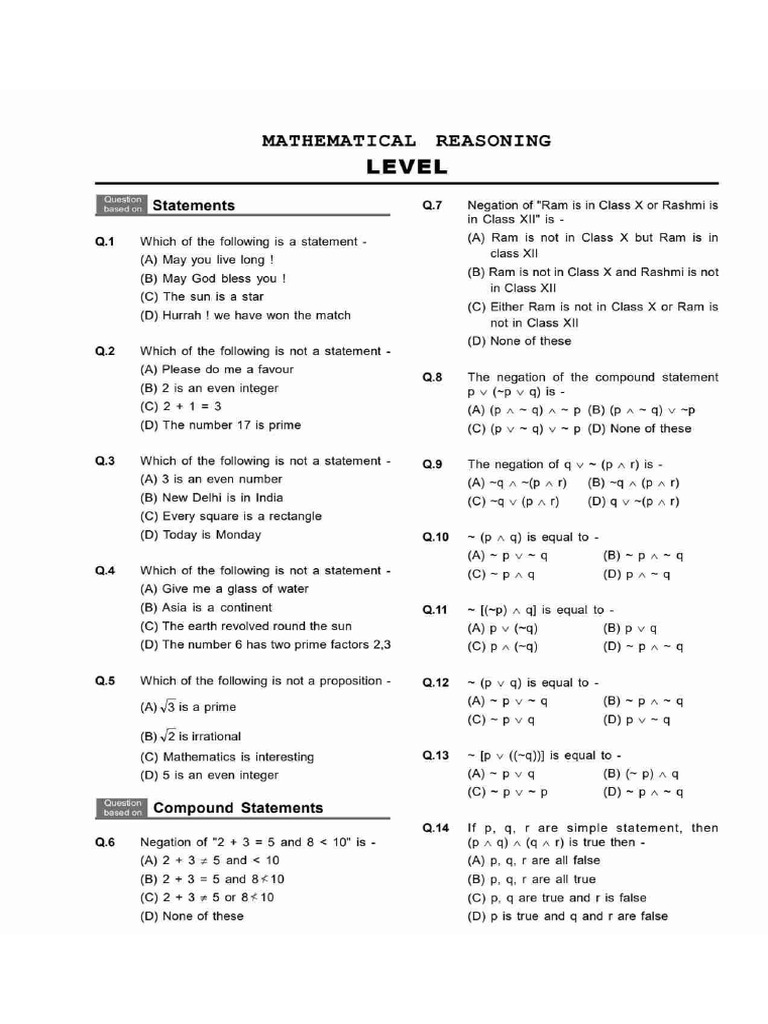 Mathematical Reasoning | PDF