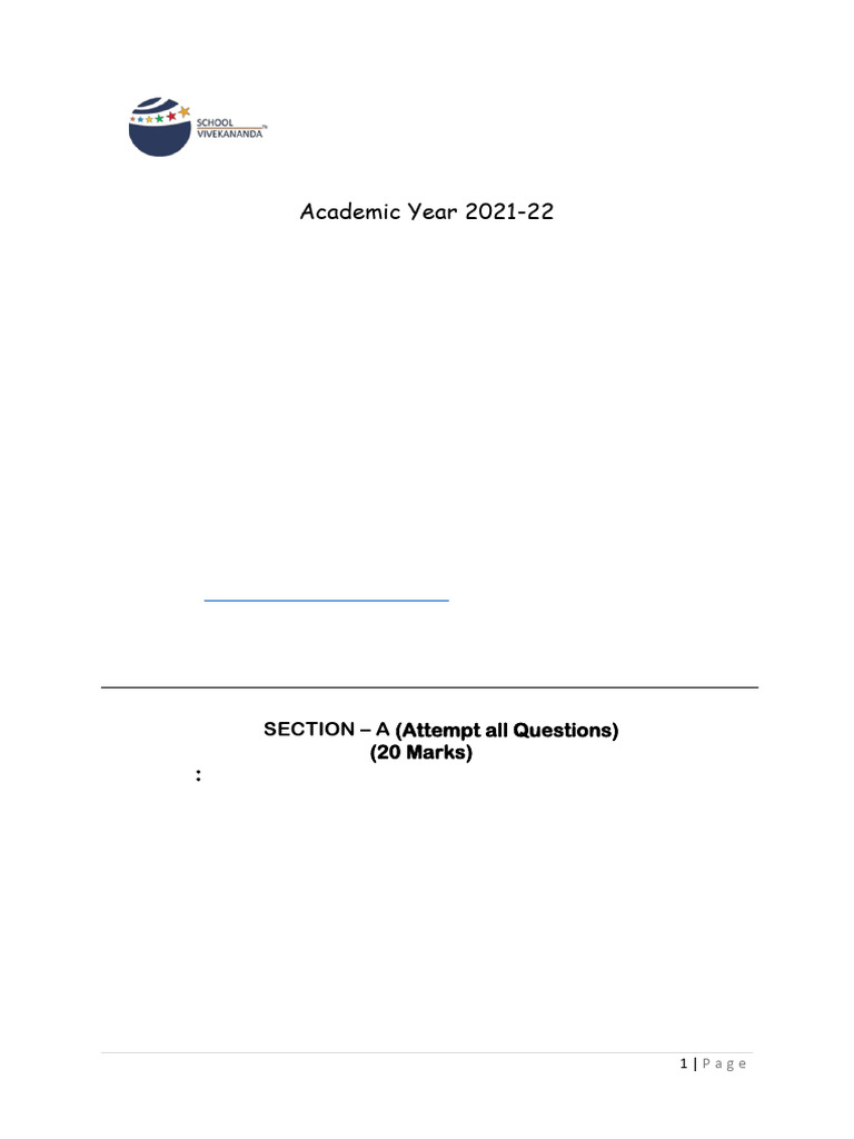 Grade 6 Chemistry Question Paper CT - 2 | PDF | Molecules | Chemical ...