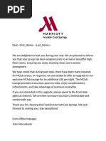 Hotel Special Request Letter Template | PDF | Career & Growth | Law