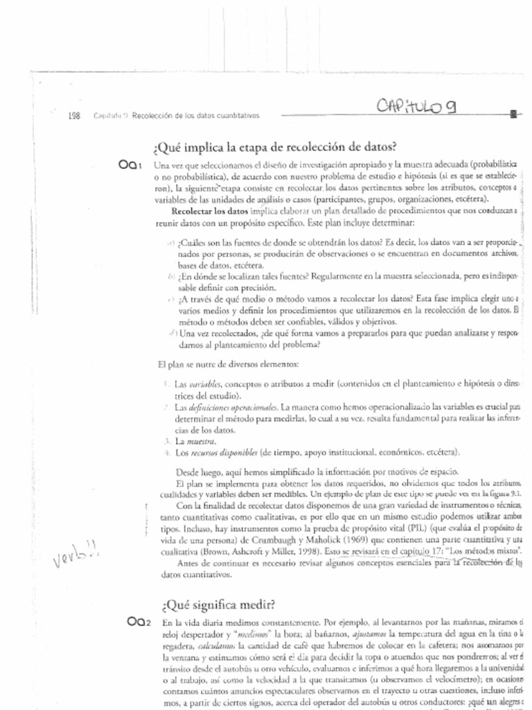 U1 - Ampliatoria Hernandez Sampieri - Cap9 | PDF