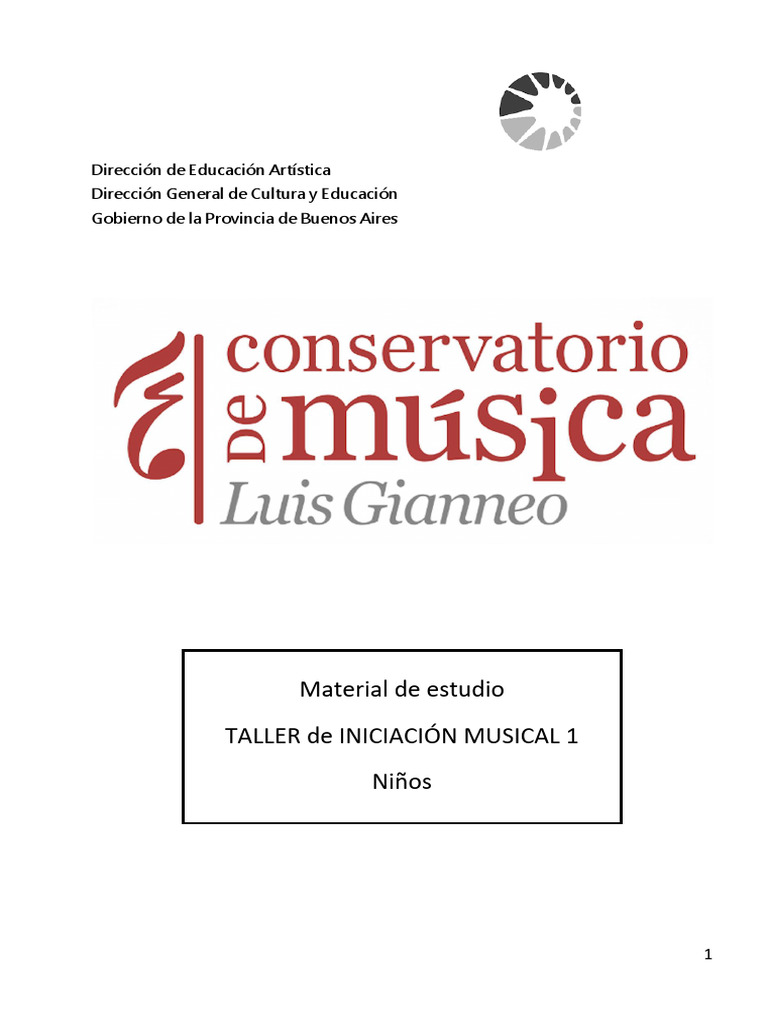 Taller Iniciaci-N Musical 1 2025 | PDF | Clave | Escala (música)