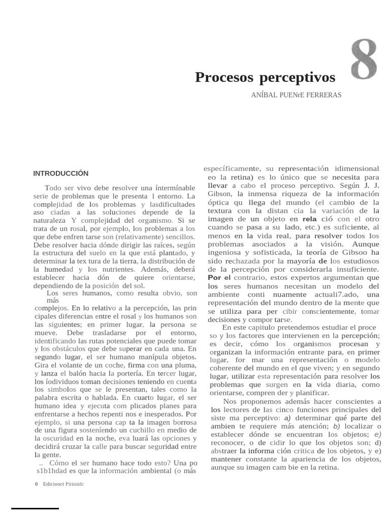 Anibal Puente | PDF | Percepción | Sentidos