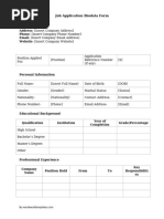Employee Bio Data Form Format in Word | PDF | Business