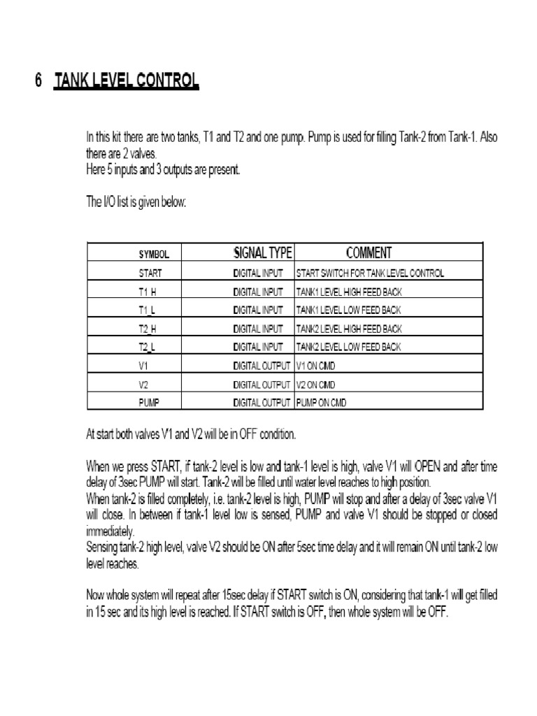 04 Tank Level Control | PDF