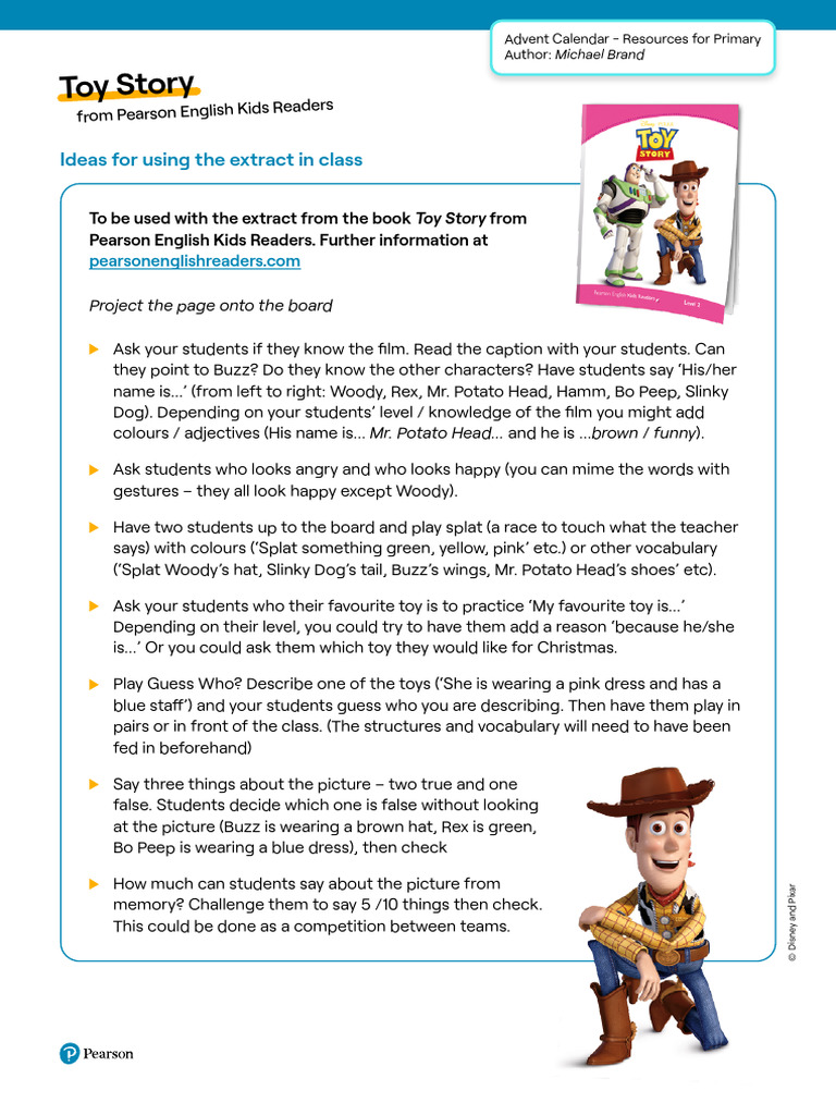 Toy Story - Ideas For Using The Extract in Class | PDF