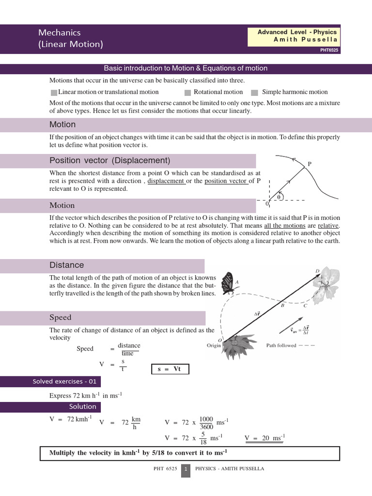 Understanding Linear Motion Concepts | PDF | Acceleration | Velocity