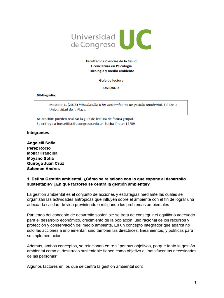 Guía de Lectura UNIDAD 2 - Laura Massolo - Introducción A Las ...