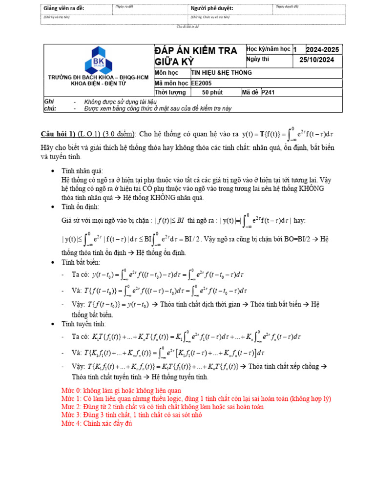 Dap An KTGK HK241 | PDF