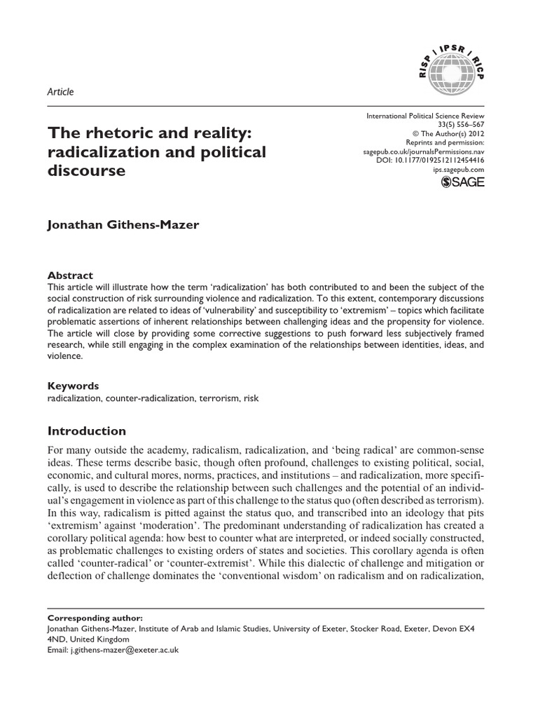 Githens Mazer2012 | PDF | Violence | Islamophobia