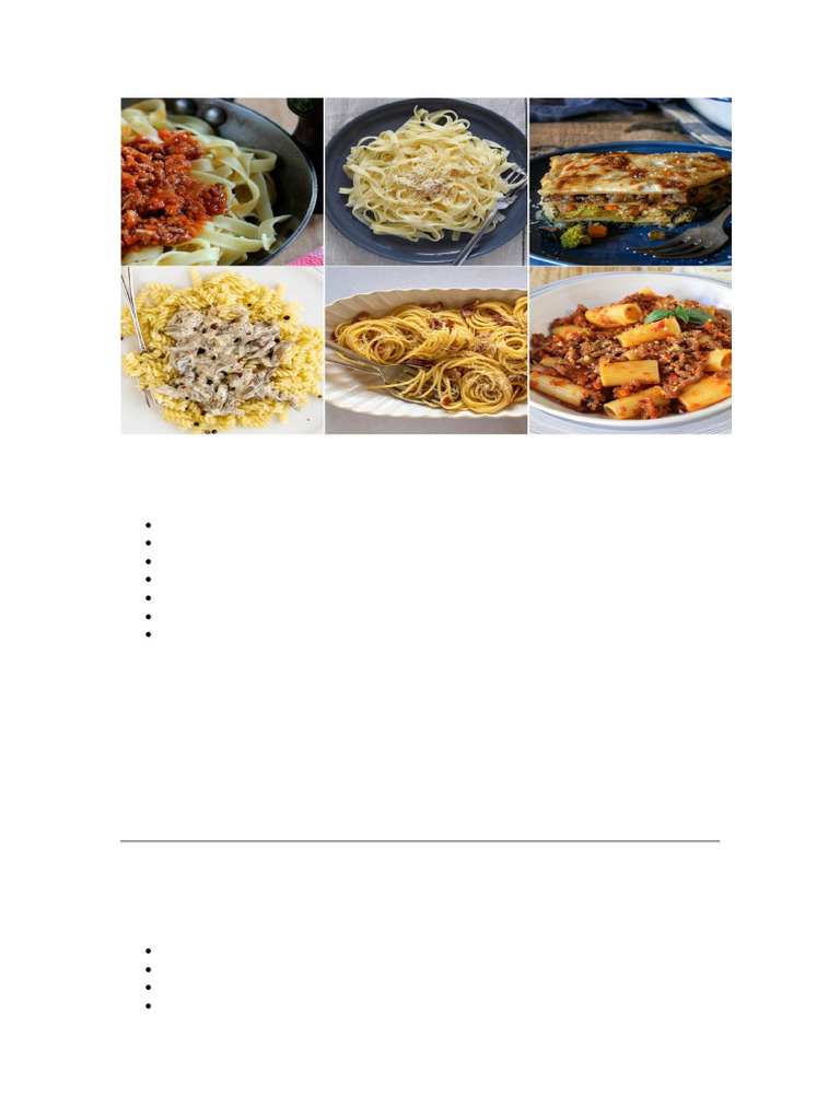Recetas de Pasta Fáciles y Deliciosas | PDF | Queso | Cocina del Medio ...