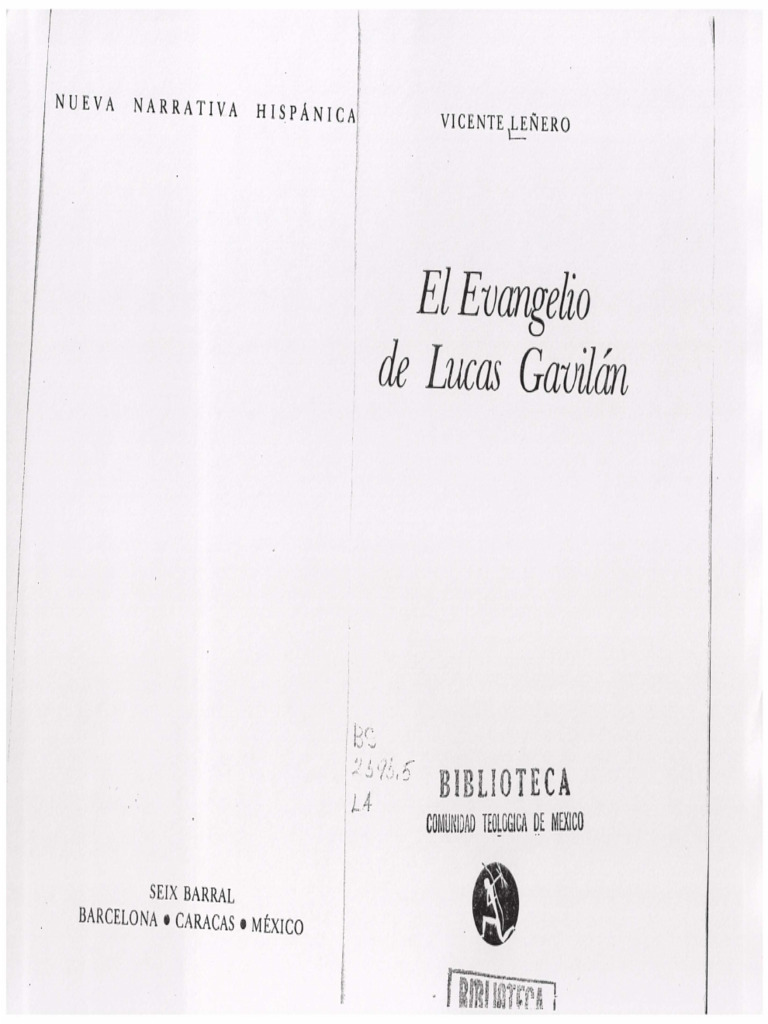 El Evangelio de Lucas Gavilan Vicente Leero | PDF