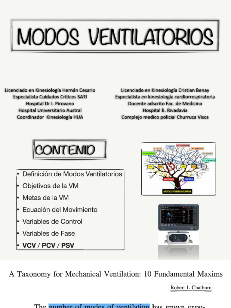 Modos Ventilatorios | PDF | Medicina | Especialidades Medicas