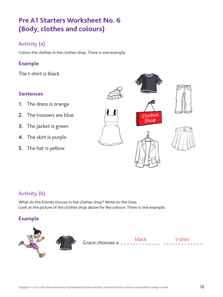 Startres Clothes Worksheet | PDF | Dress Codes | Human Appearance
