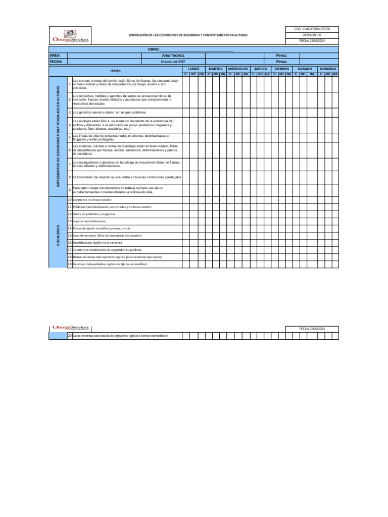 OMG-FORM-SST38 Verificac Condic de Seguridad y Comportamiento en ...