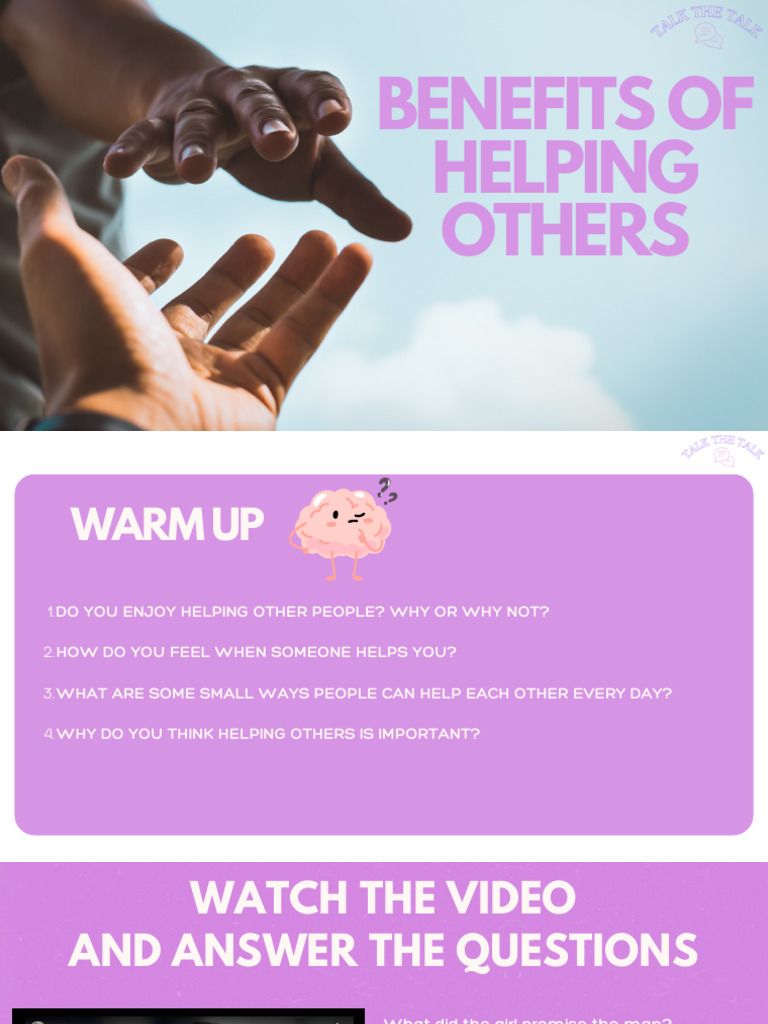 Benefits of Helping Others Explained | PDF | Feeling | Attitude ...