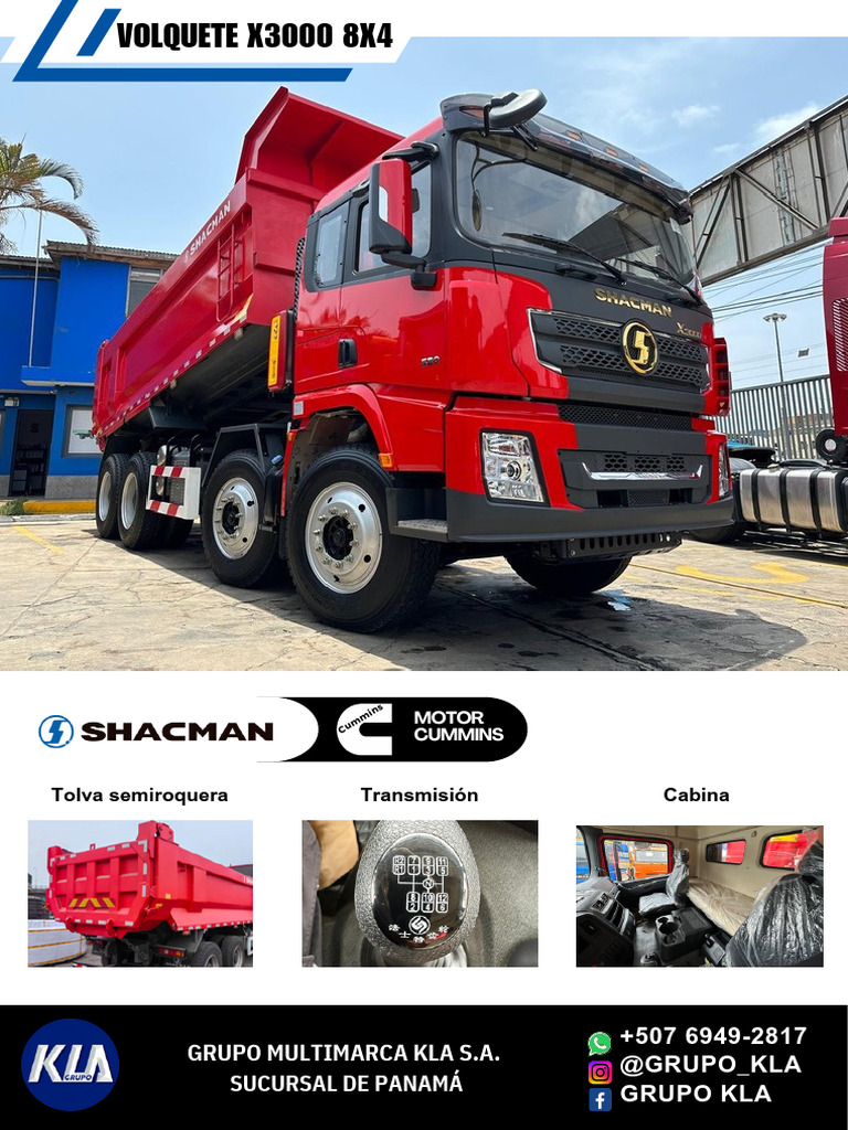 Ficha Técnica Shacman X3000 8x4 | PDF | Eje | Vehículos