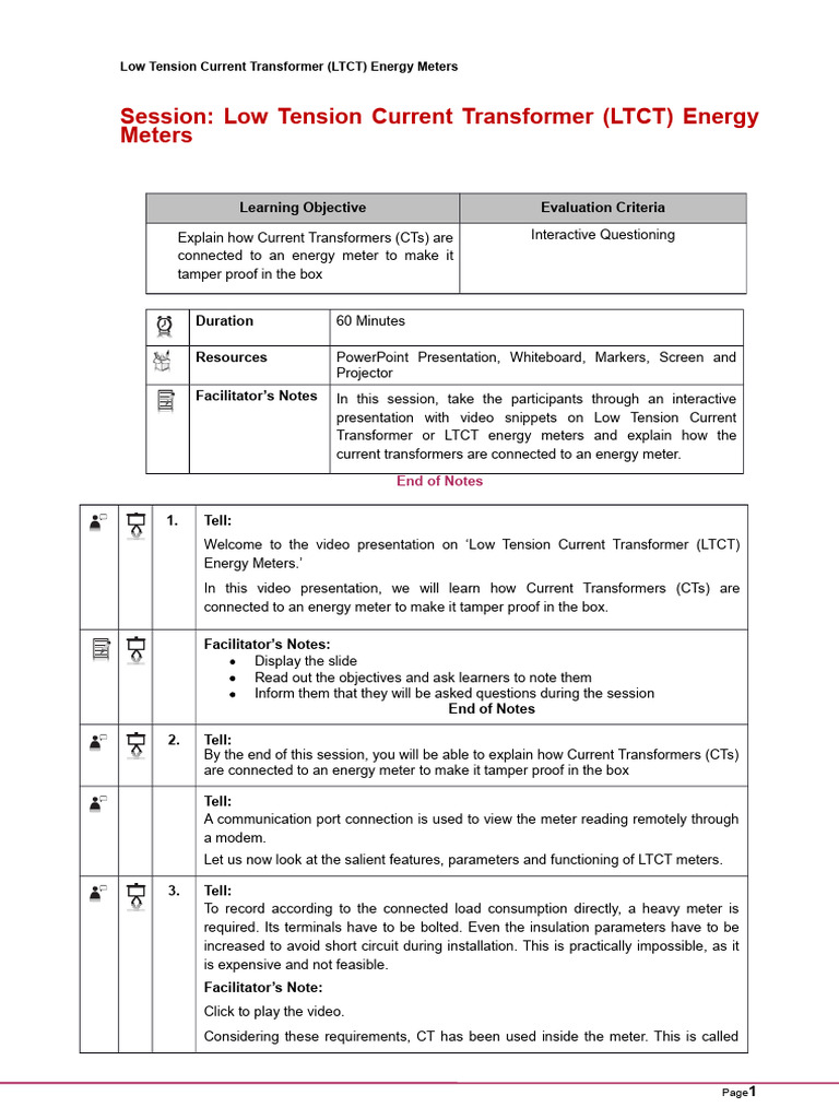LTCT Energy Meters Explained | PDF | Watt | Electrical Engineering