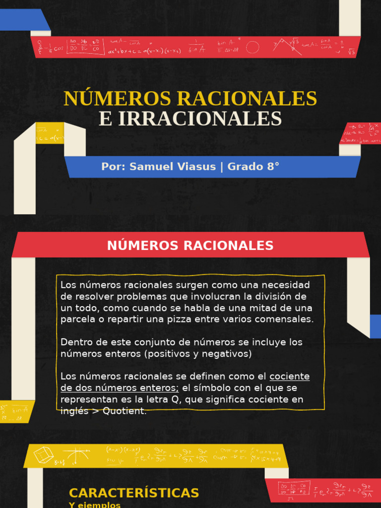 Diapositivas Mate Números Racionales e Irracionales | PDF | Planets ...
