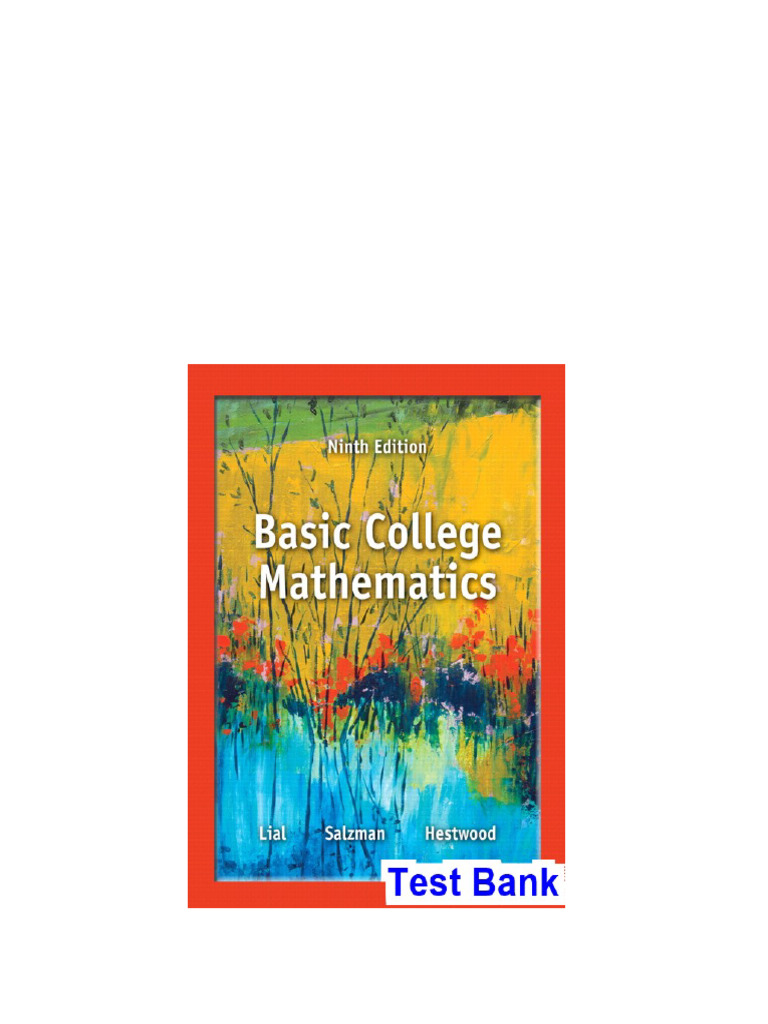 Basic College Mathematics 9th Edition Lial Test Bankinstant Download | PDF