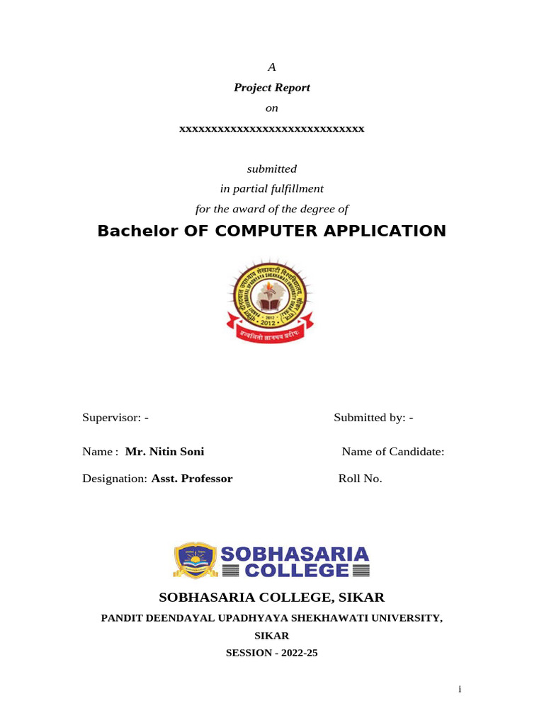 Project -REPORT FORMET | PDF